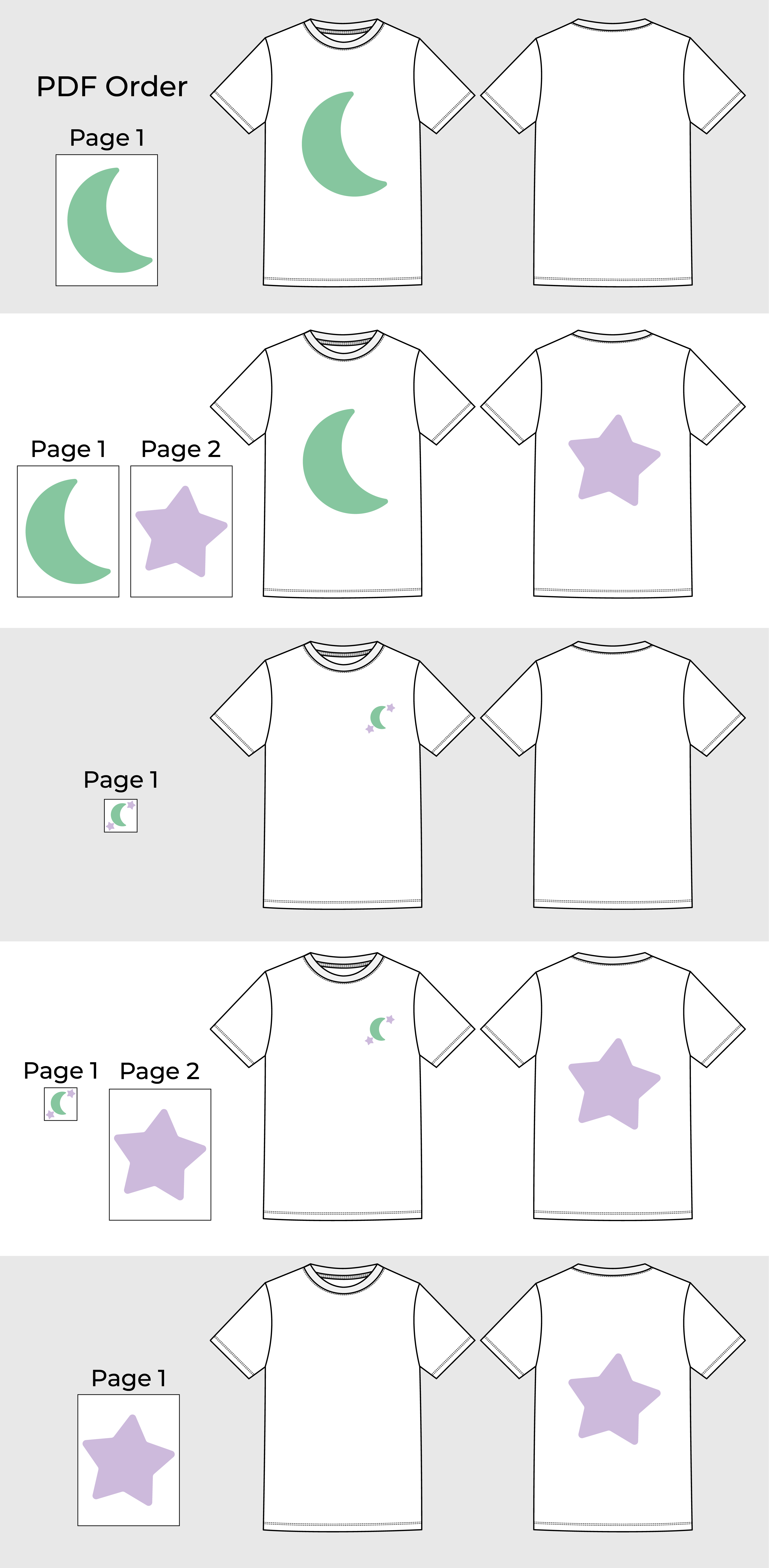 How do I supply my PDF file for my T shirt order